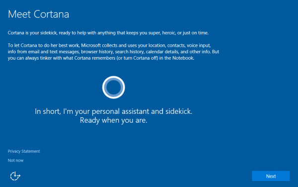 Microsoft прибере Cortana з процесу встановлення Windows 10 - Pingvin.Pro